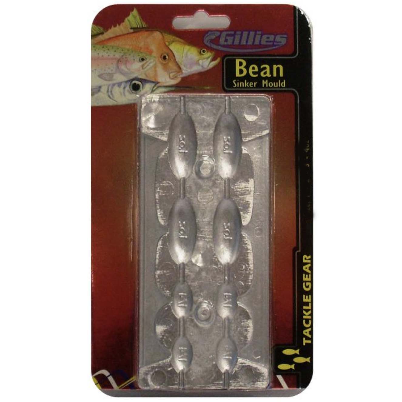 Gillies Bean Combo Sinker Mould – Fishing Station