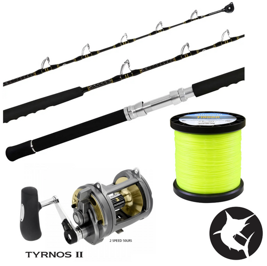 Shimano Speedmaster 24kg / Tyrnos 50LRS 2-Speed Overhead Game Combo ...